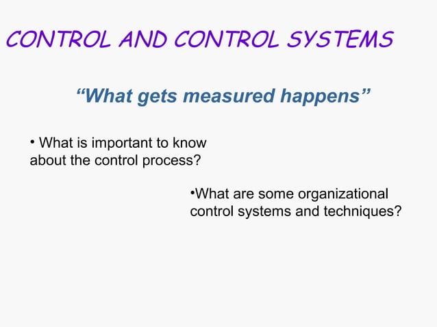 Controlling: Concept, Process, Types, Techniques | PPT