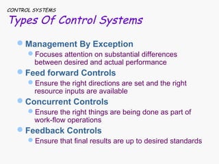 Controlling: Concept, Process, Types, Techniques | PPT