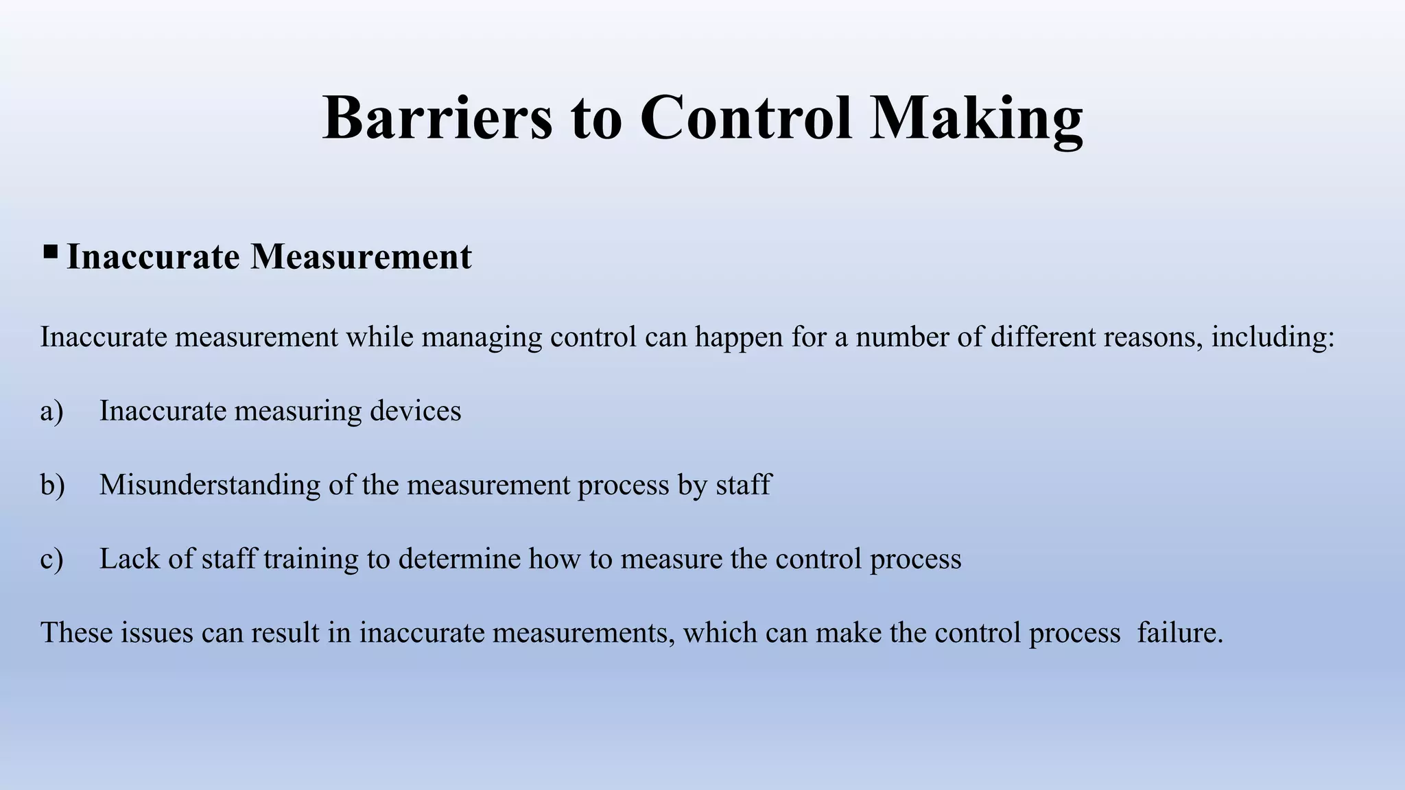 Controlling-Type, Process, Barriers &Techniques | PPTX | Business Accounting & Finance | Business