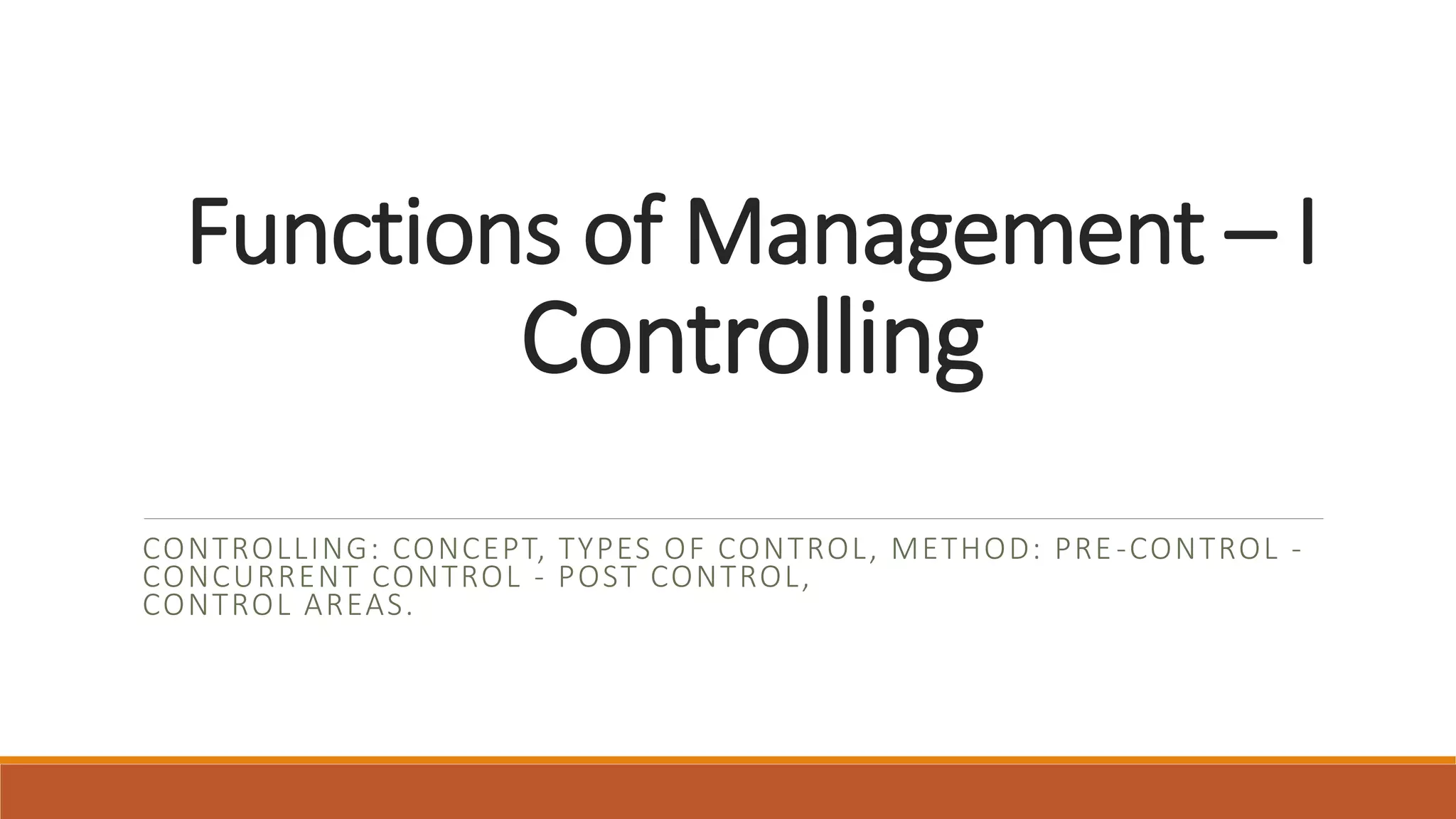 Controlling | PPTX