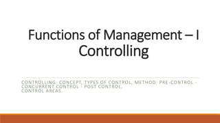 Controlling | PPTX