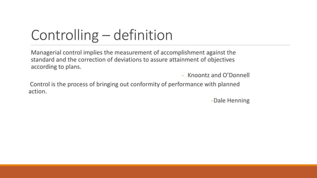 Controlling | PPTX | Business | Business and Finance