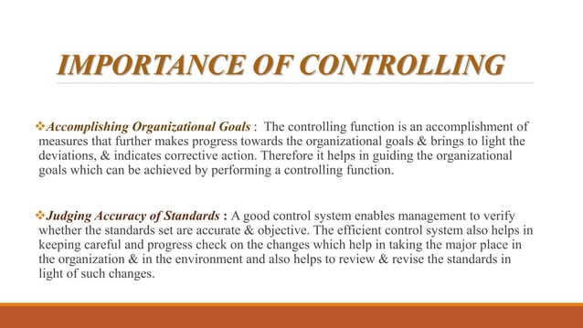 “Controlling in business management " | PPTX