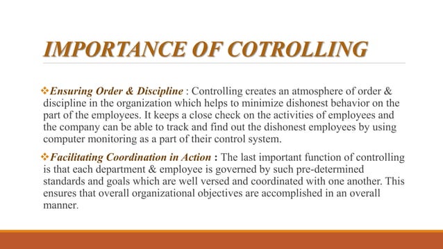 “Controlling in business management " | PPTX