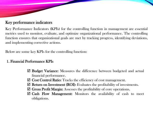 Introduction to Management-Function of Management (Controlling) | PPT