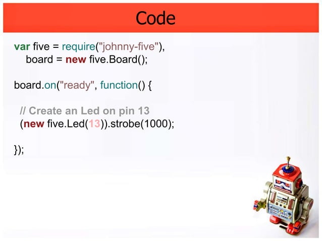 Controlling robots using javascript | PPTX | Computer Peripherals | Computing