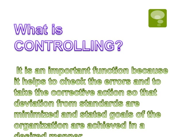 Controlling and Organizational Change (Principles of Management) | PPT