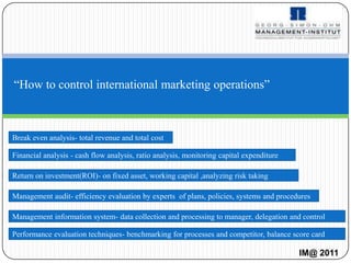 Controlling and organization of international business | PPTX | Large ...