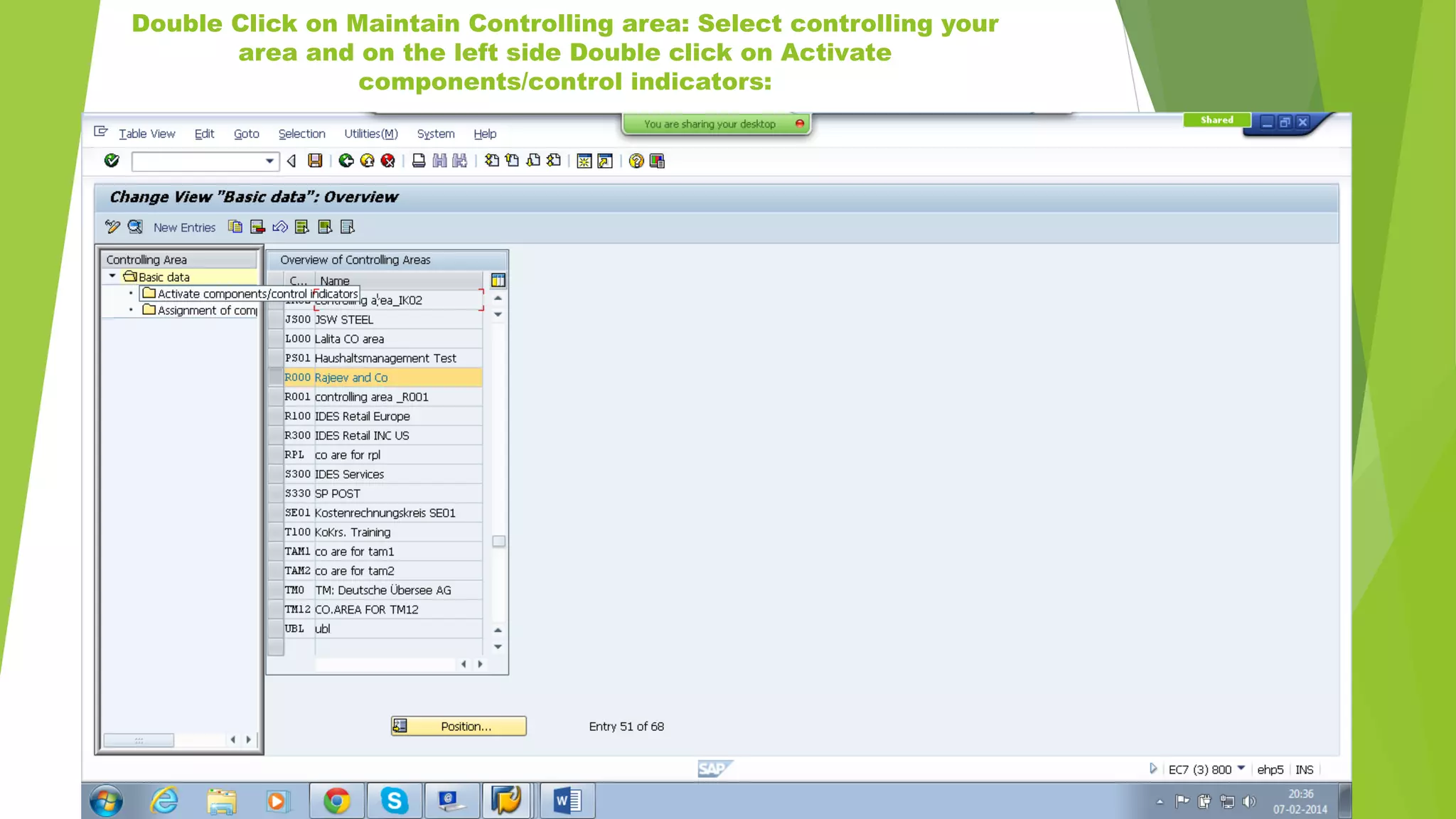Controlling area issue in sap fico | PPT