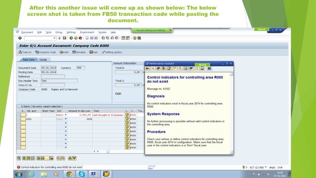 Controlling area issue in sap fico | PPT