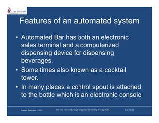 Controlling beverage sales | PPT