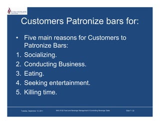 Controlling beverage sales | PPT