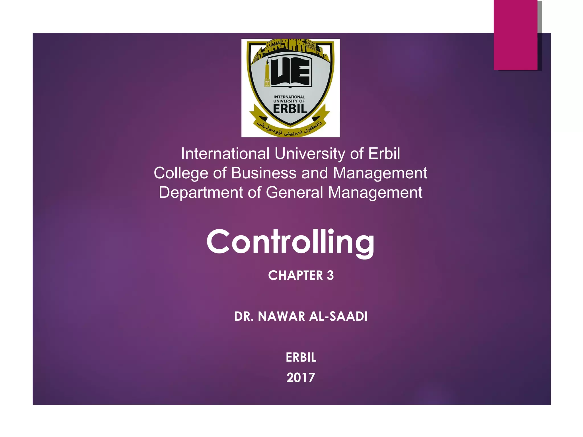 Controlling in Management | PPT