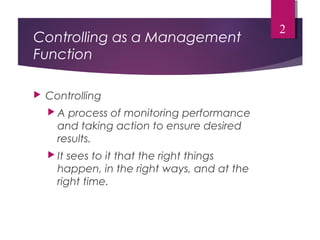 Controlling in Management | PPT