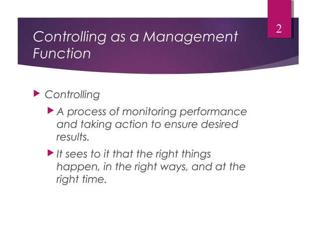Controlling in Management | PPT