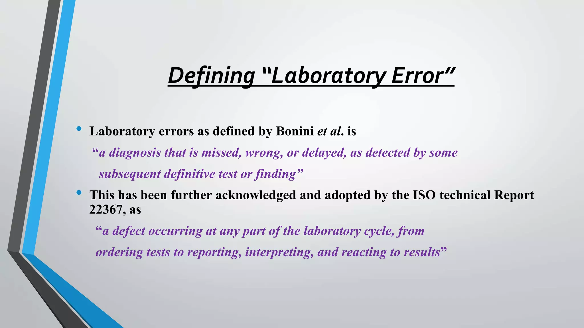 Controlling clinical laboratory errors | PPTX
