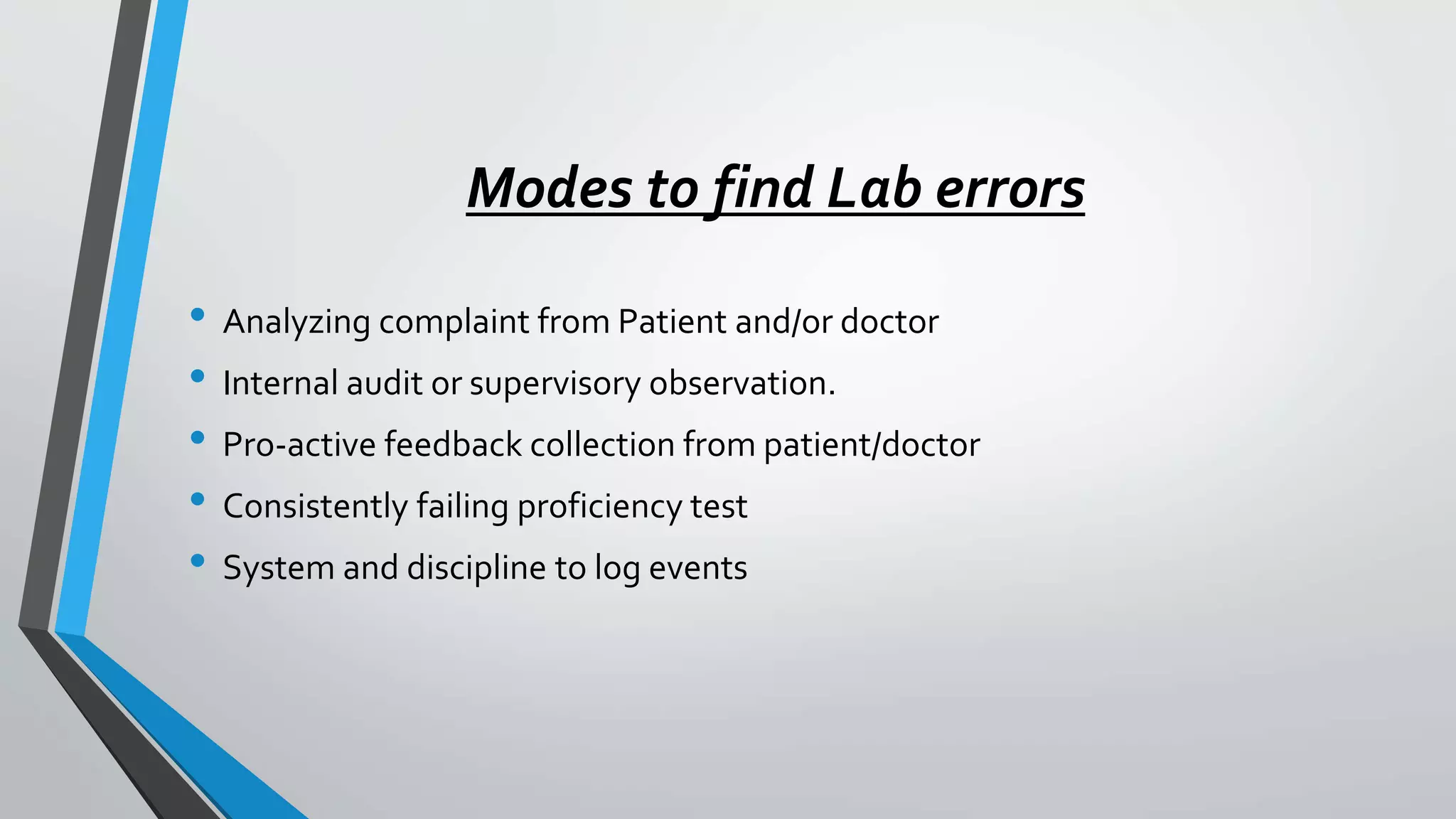 Controlling clinical laboratory errors | PPTX