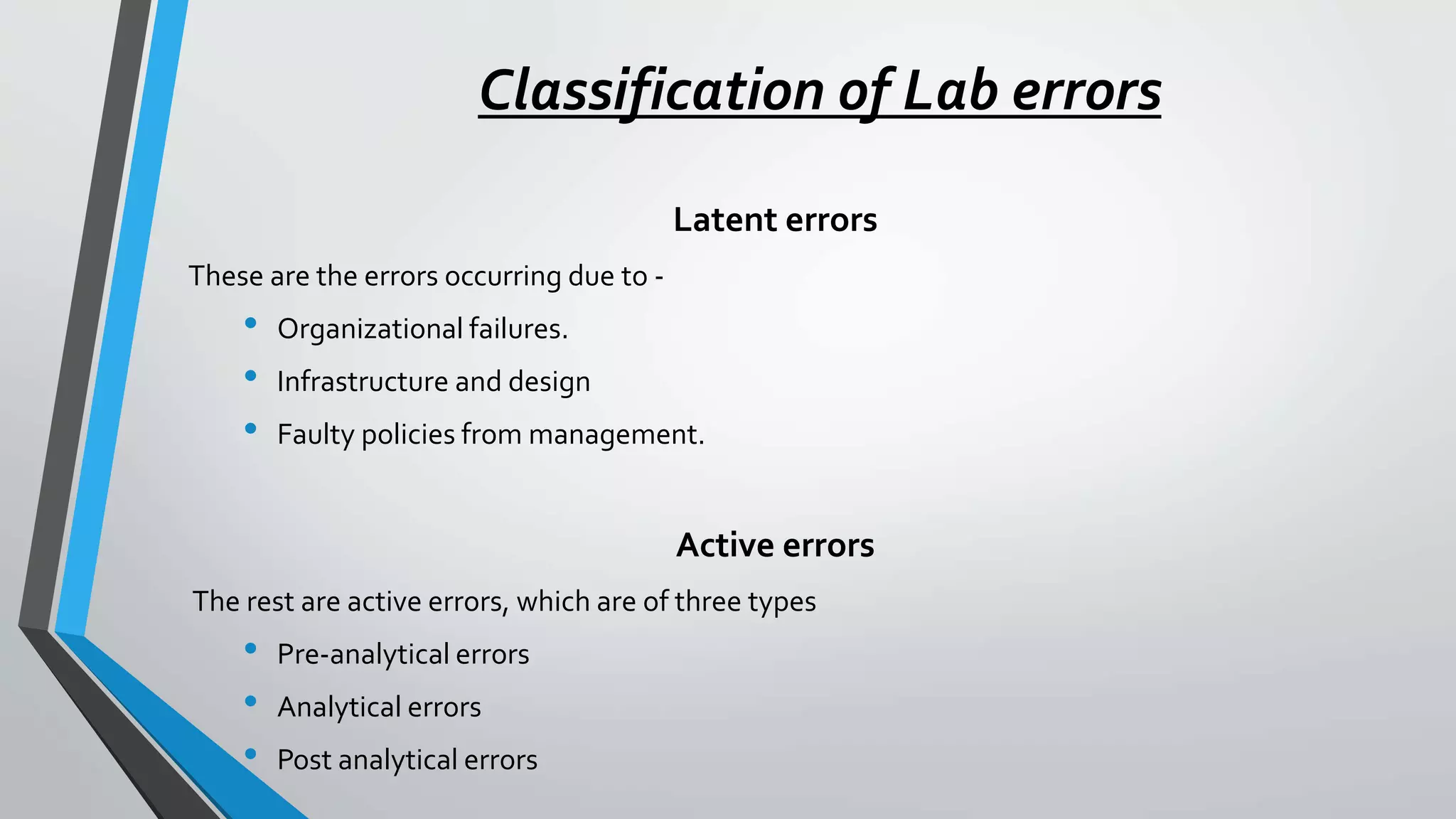Controlling clinical laboratory errors | PPTX