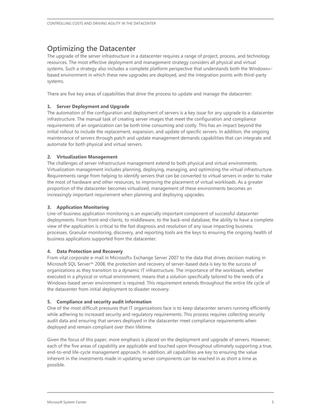 Microsoft India - System Center Controlling Costs and Driving Agility Whitepaper | PDF