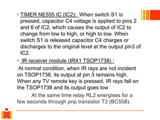 Controlling home appliances using remote | PPTX