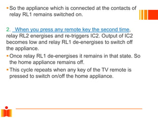 Controlling home appliances using remote (2) | PPTX