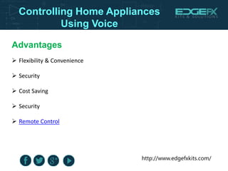 Controlling Home Appliances Using Voice | PPTX