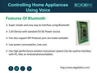 Controlling Home Appliances Using Voice | PPTX