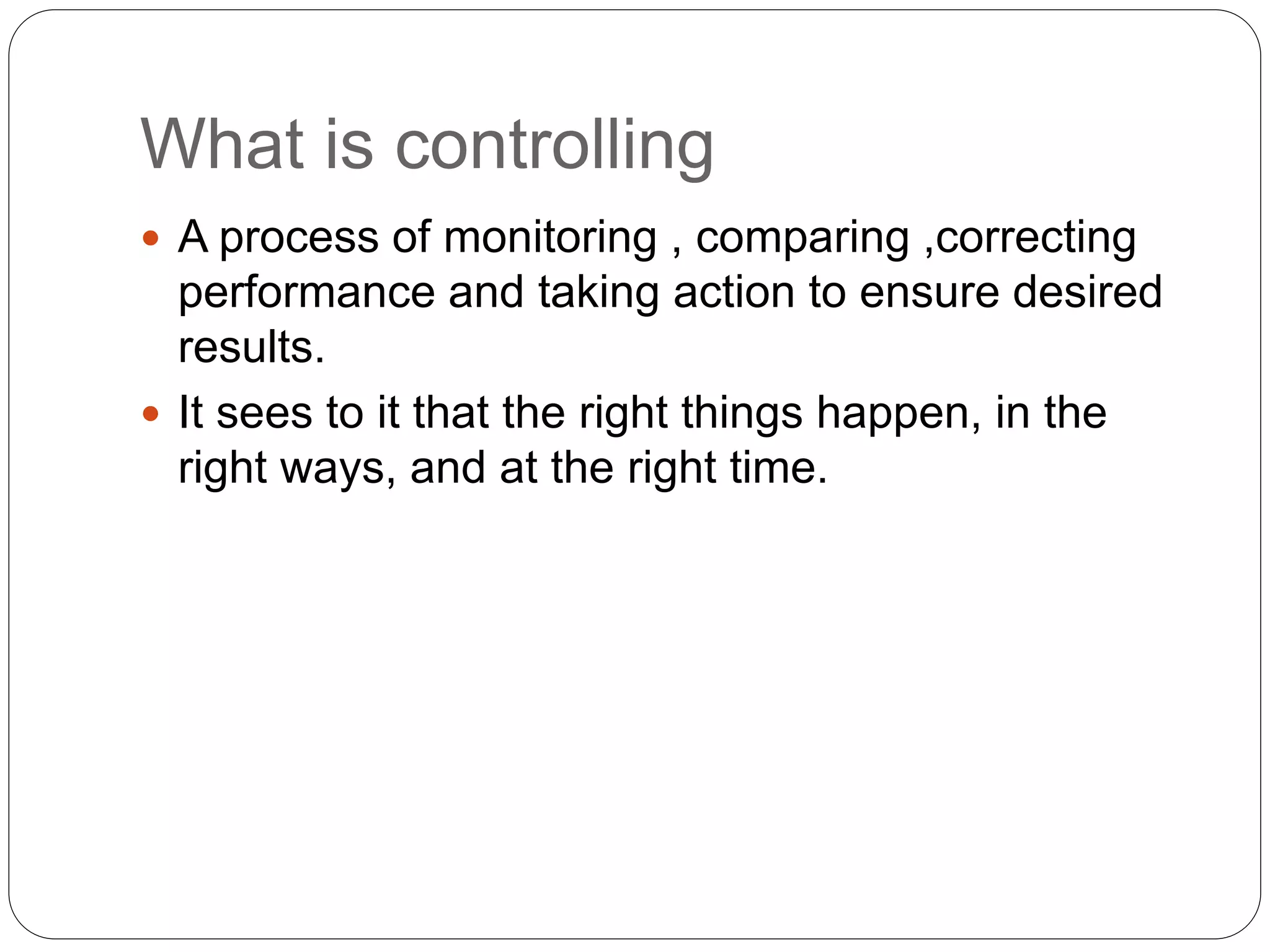 Controlling in management | PPTX