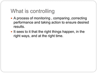Controlling in management | PPTX