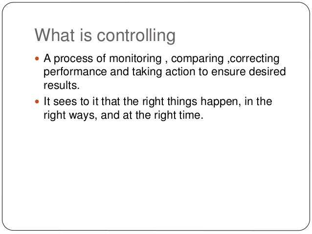 Controlling in management