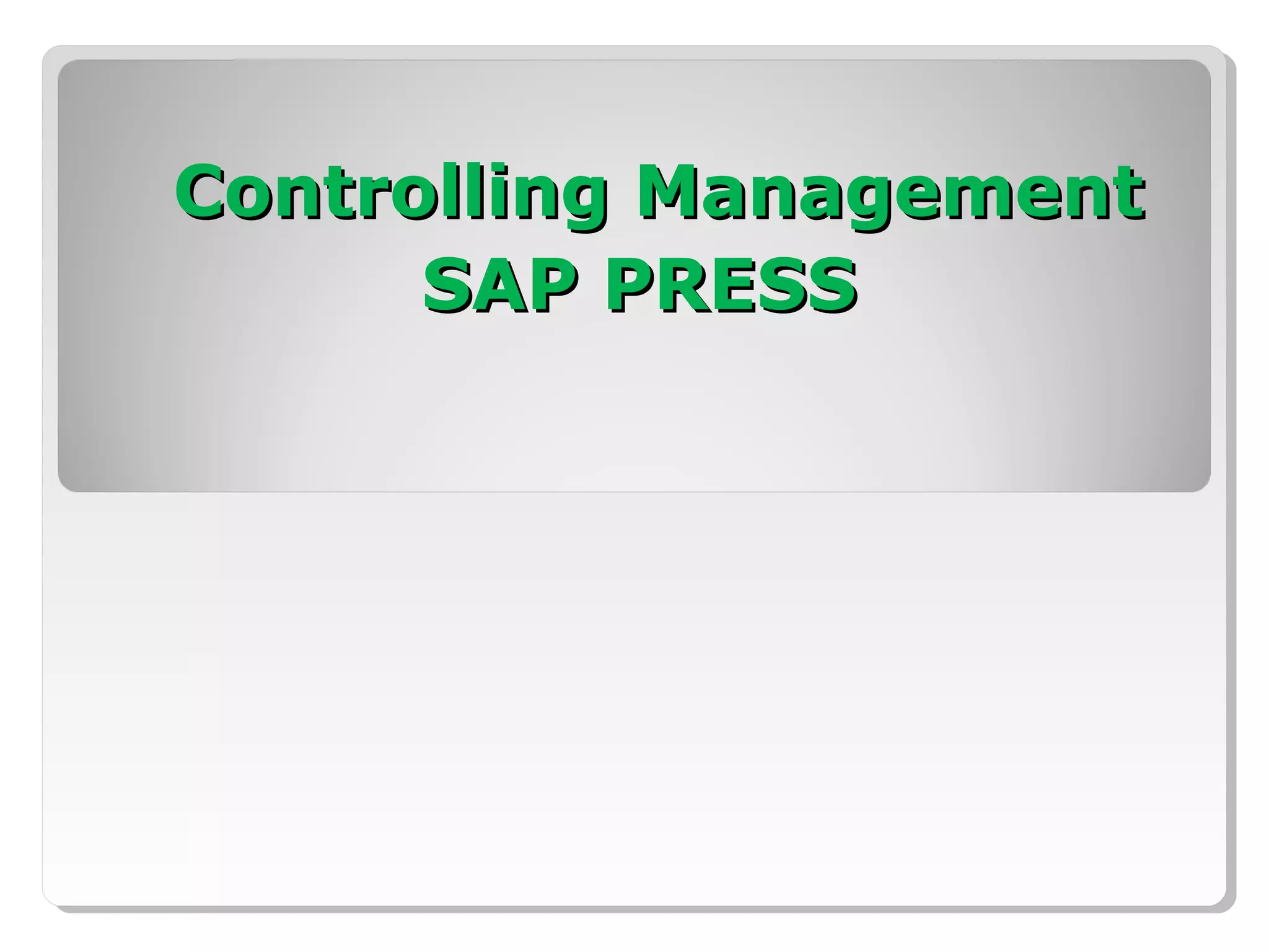 Controlling management | PPT