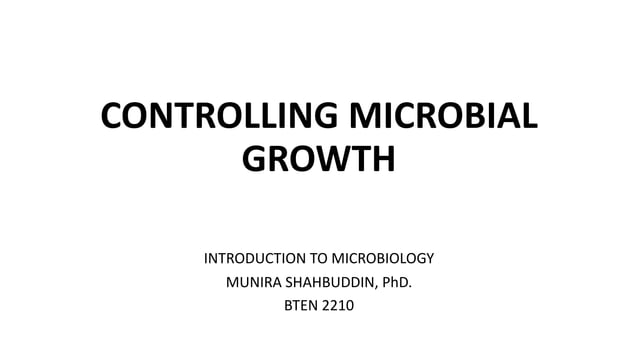 Controlling microbial growth in vitro | PDF | Infectious Diseases ...