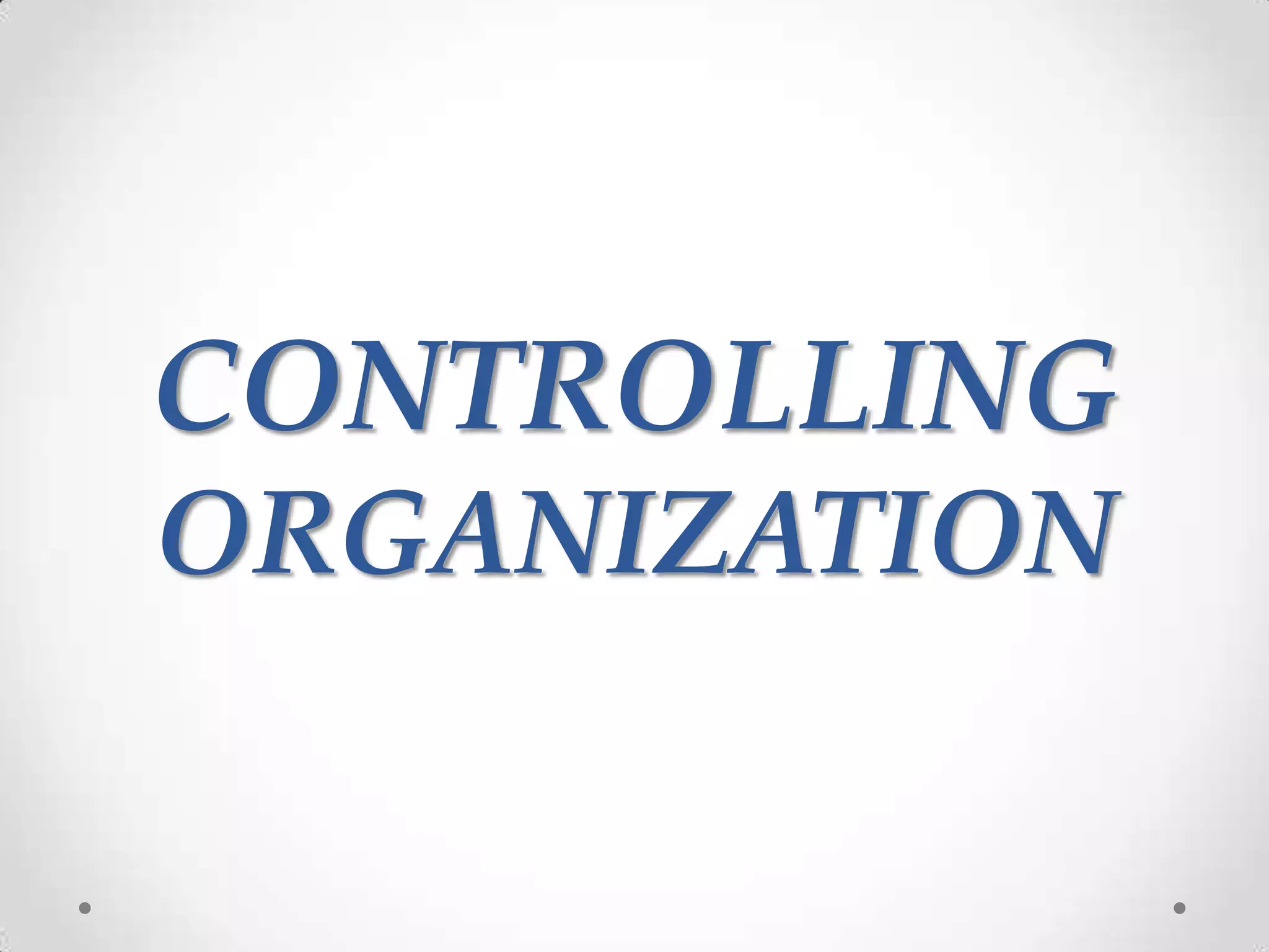 Controlling organization | PPTX