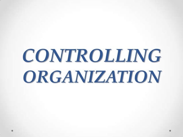 Controlling organization | PPTX
