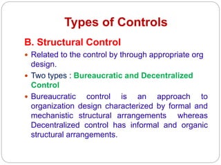 Controlling Functon in Management | PPTX
