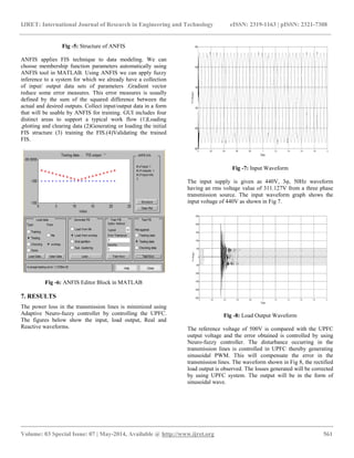 Controlling power flow losses in upfc system using adaptive neuro fuzzy controller | PDF
