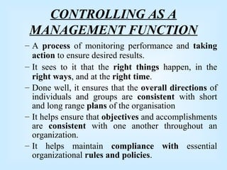 Controlling ppt | PPT