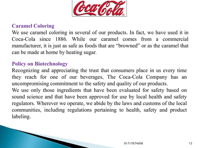 Controlling process of coca cola company | PPTX | Large Business | Business