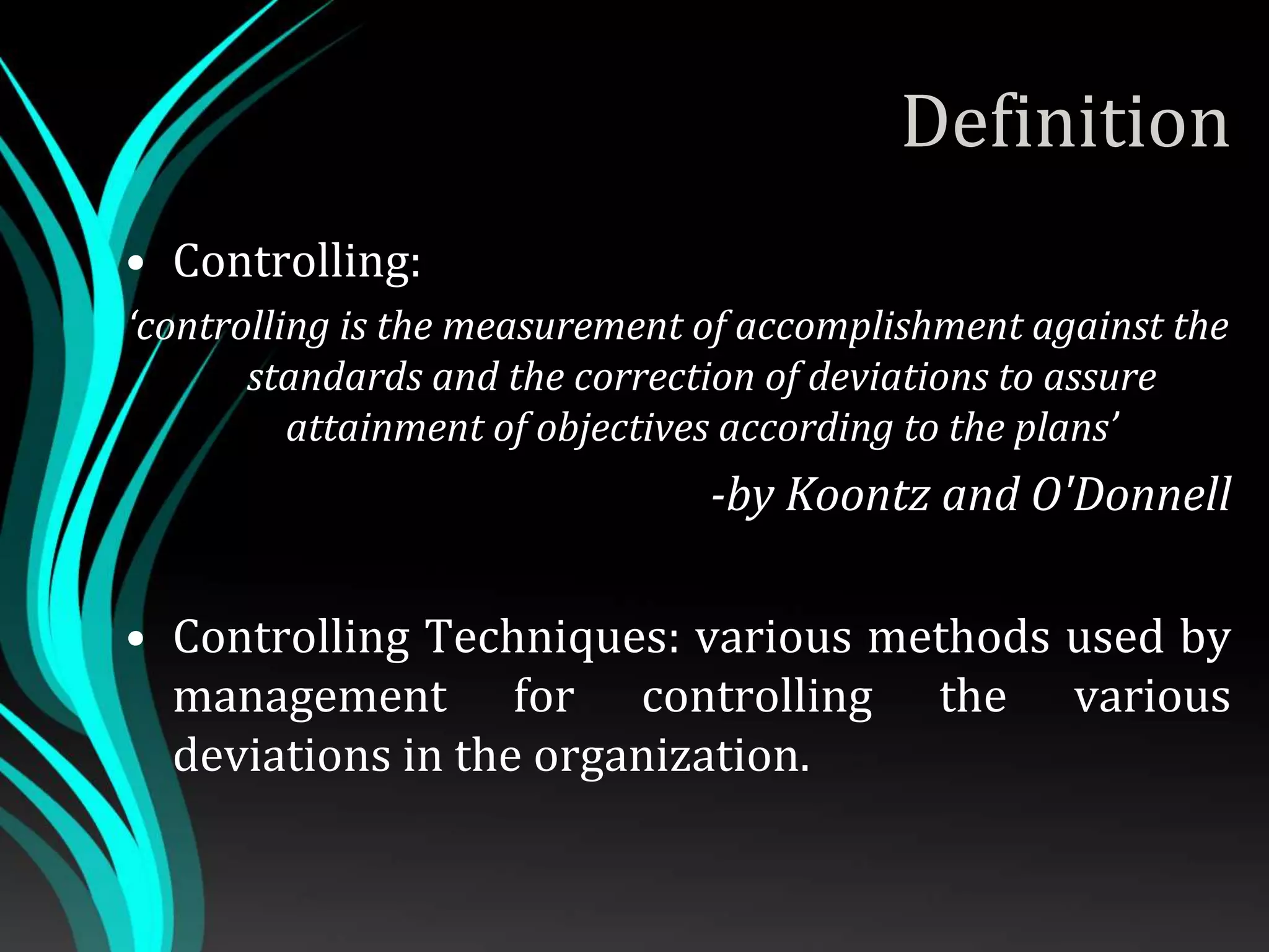 Controlling techniques | PPTX