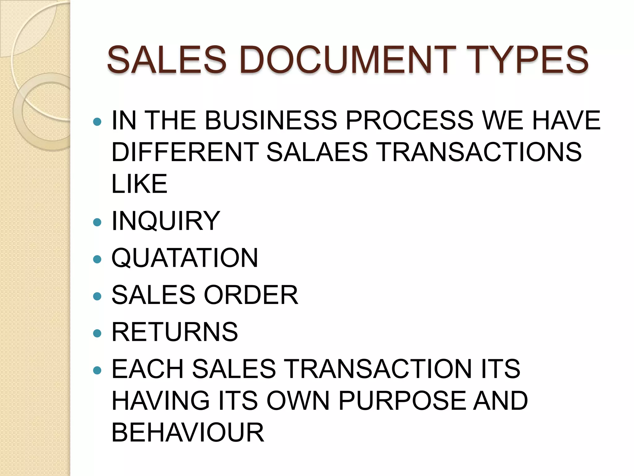 Controlling the data in the sales document | PPTX