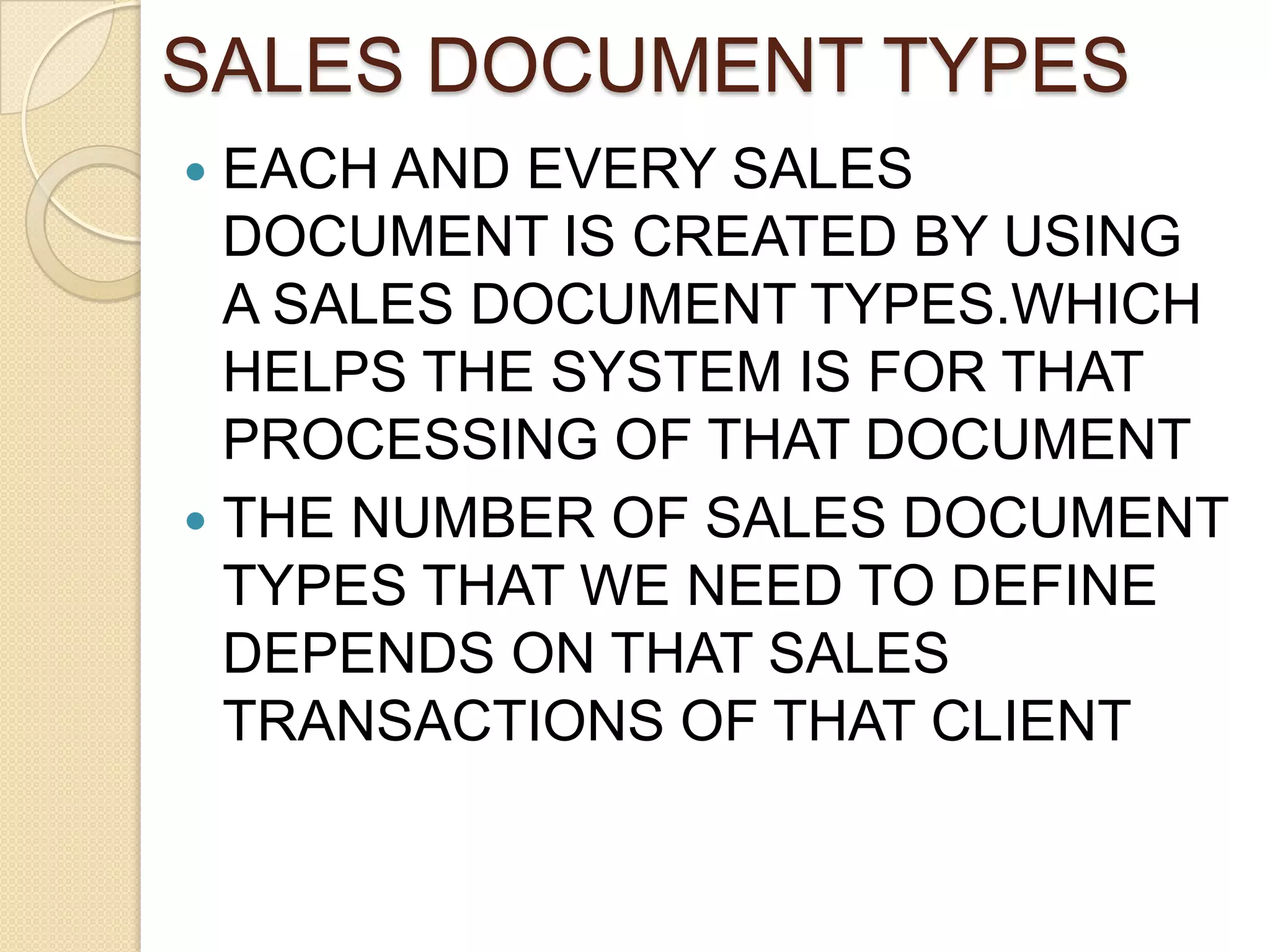 Controlling the data in the sales document | PPT