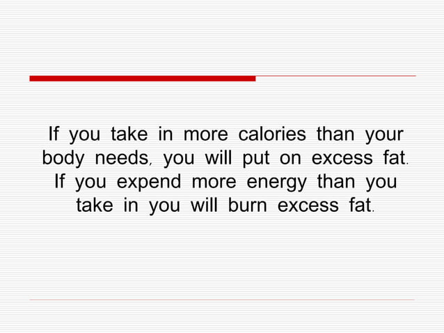 Controlling your weight | PPT | Fitness and Exercise | Healthy Living