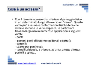 Controllo accessi elettronico | PDF