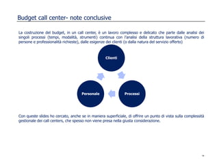 Controllo di gestione per call center | PPT