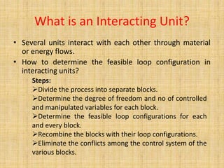Control loop configuration of interacting units | PPTX