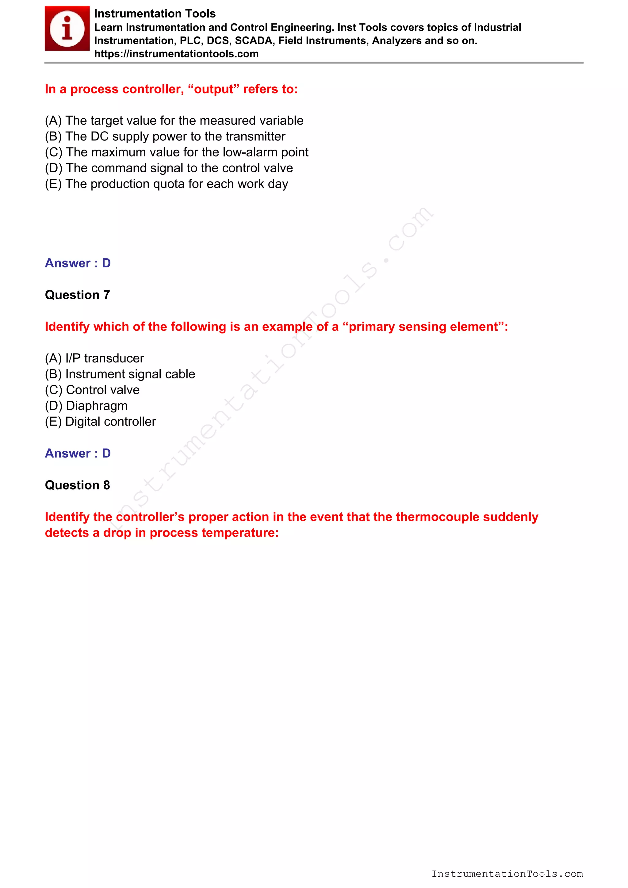 Control loops MCQ | PDF