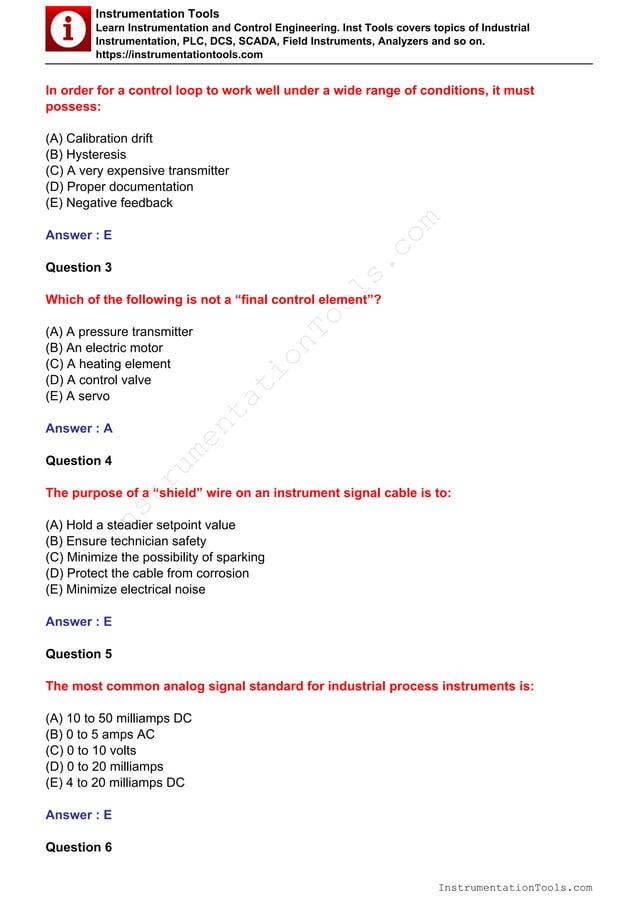 Control loops MCQ | PDF