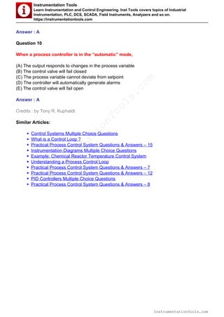 Control loops MCQ | PDF