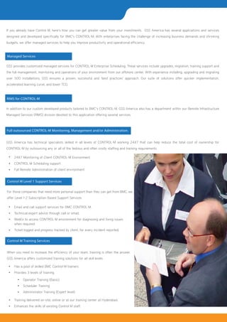 Control M Monitoring and Management services | PDF