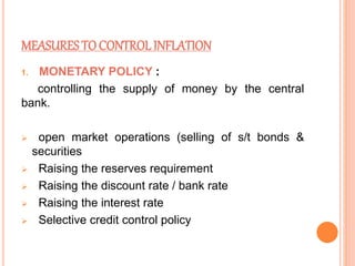 Control measures of inflation | PPTX
